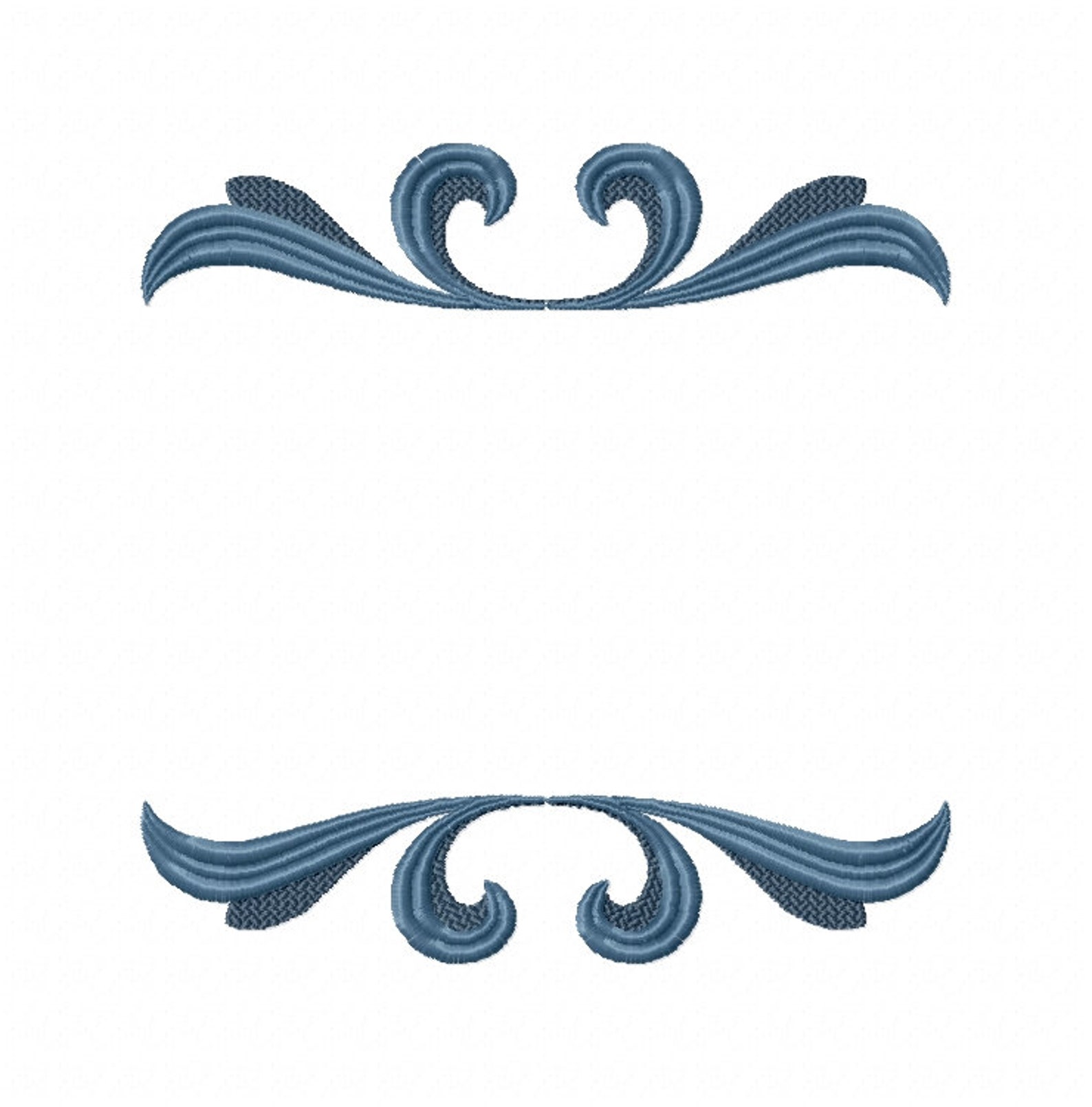 Decorative Royal Brocade Frame Embroidery Design Monogram - Etsy