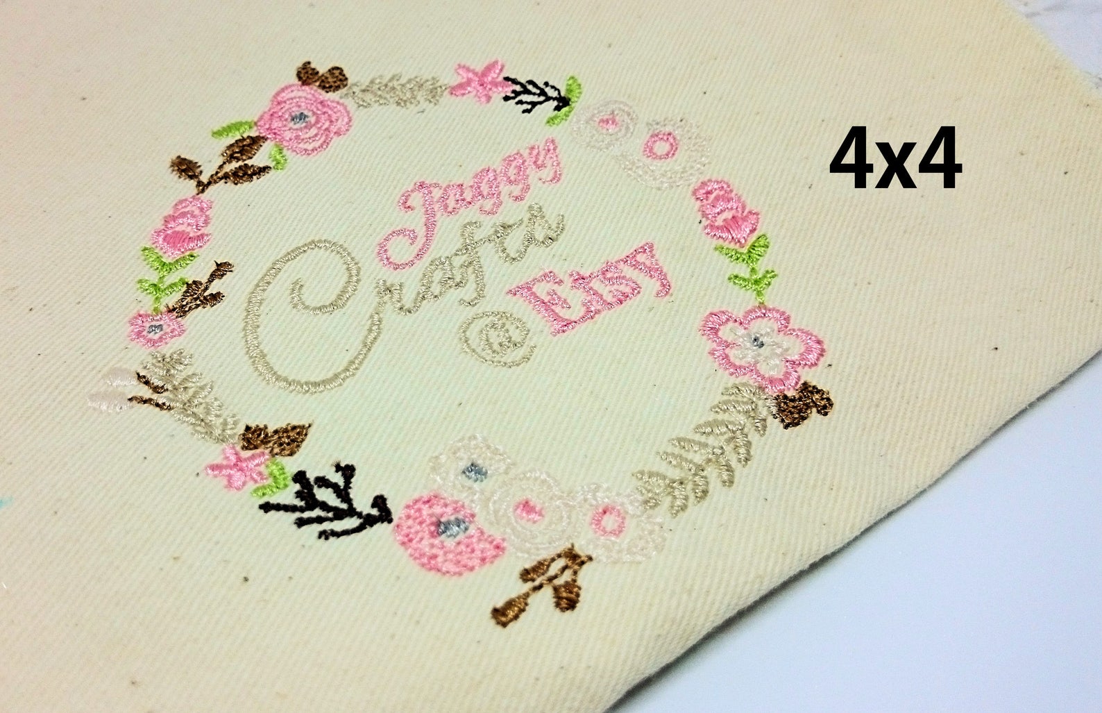 Floral Wreath Embroidery Frame Design for Monogram With SMALL | Etsy