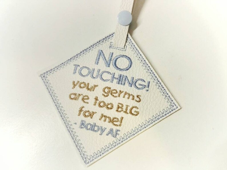 Baby Stroller Hang Bag Tag BagTag Keychain Design No Touching | Etsy