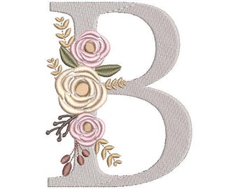 Letter B Embroidery - Etsy