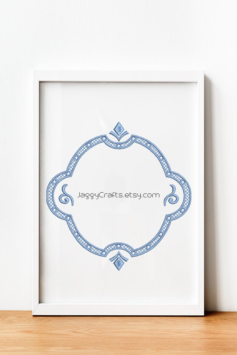 Decorative Vintage Victorian Oval Frame Embroidery Design for | Etsy