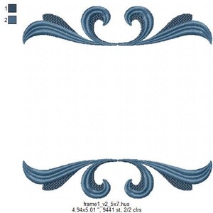 Decorative Royal Brocade Frame Embroidery Design Monogram Border in 3 ...