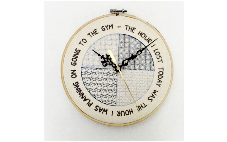Gym Clock Hipster Clock Face Embroidery Design INSTANT - Etsy