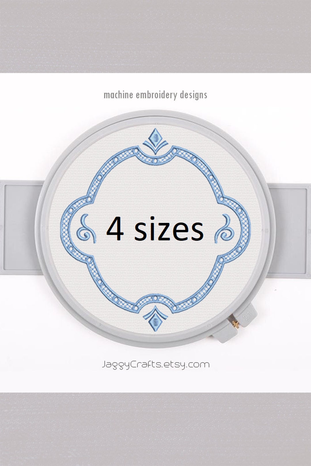 Decorative Vintage Victorian Oval Frame Embroidery Design for Monogram ...