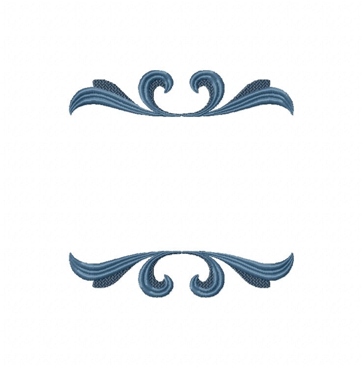 Decorative Royal Brocade Frame Embroidery Design Monogram Border in 3 ...