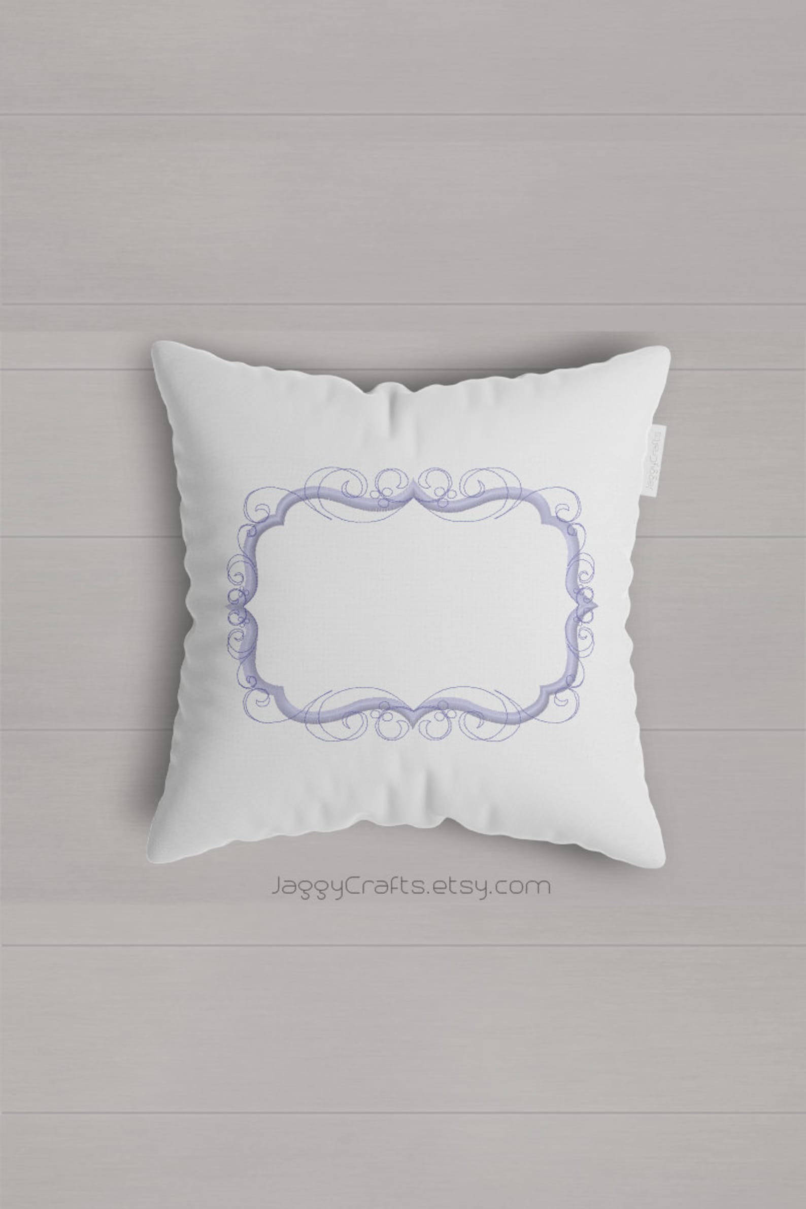 Swirl Decorative Rectangle Applique Frame Embroidery Design Monogram ...
