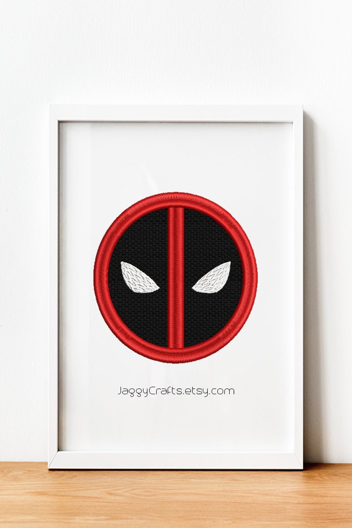 Deadpool Logo Embroidery Design in Applique and Low Density - Etsy UK
