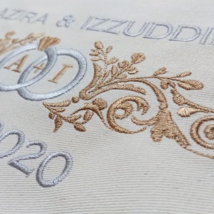 Wedding Frame Embroidery Design in SATIN STITCH for Monogram and ...