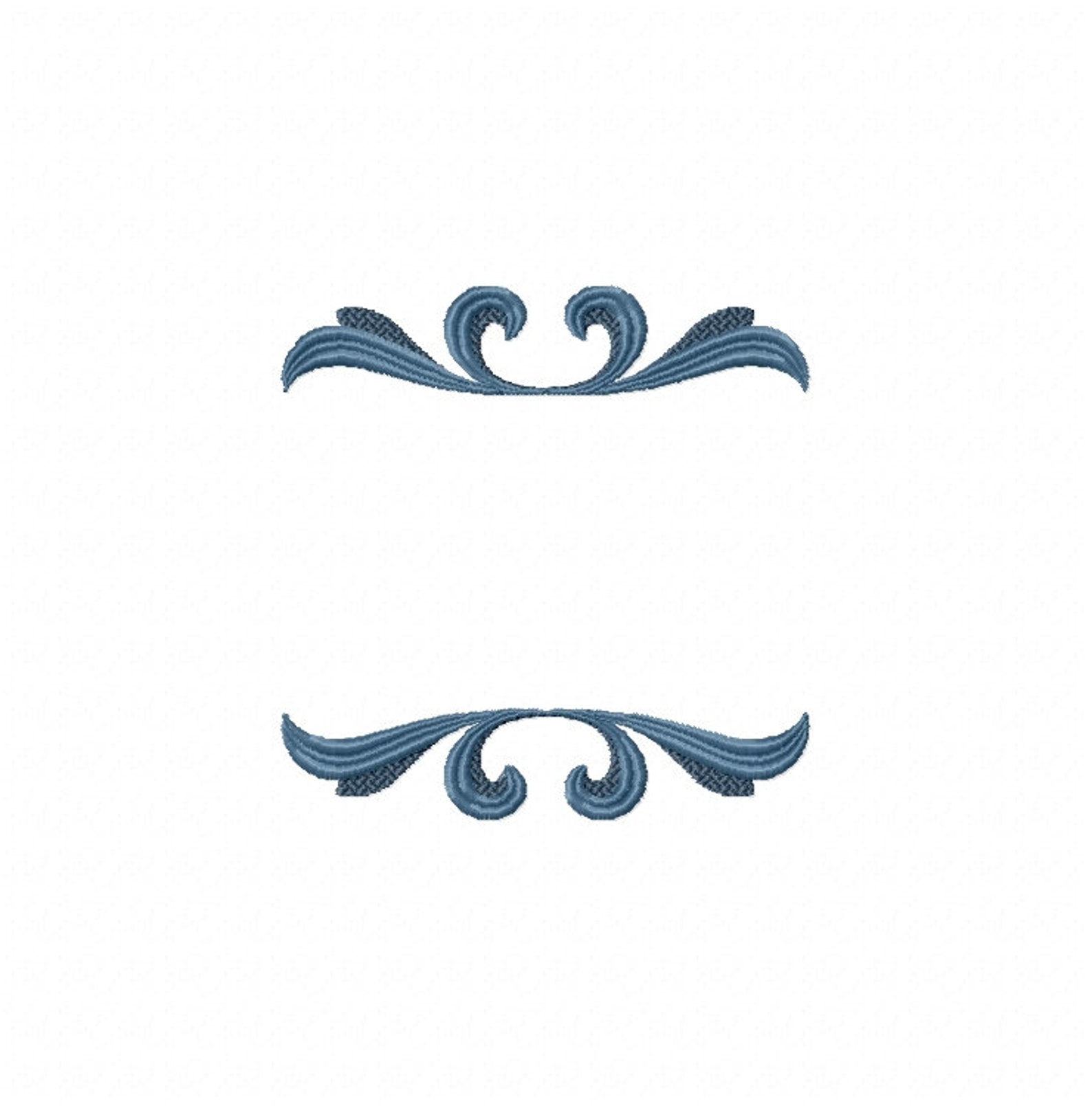 Decorative Royal Brocade Frame Embroidery Design Monogram | Etsy