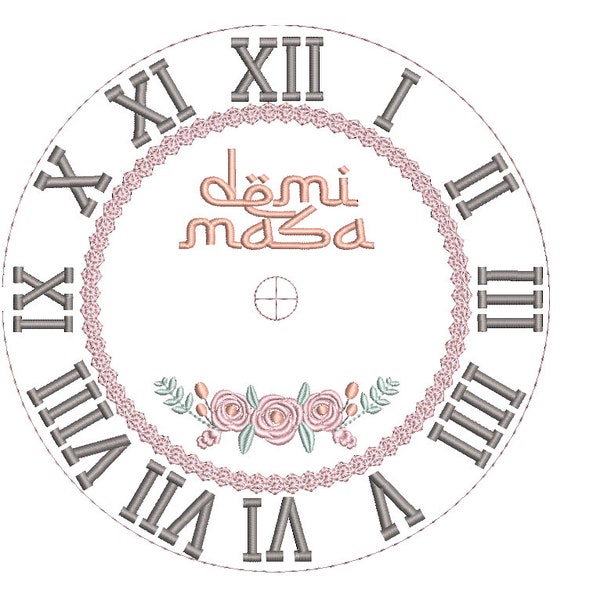 Machine Embroidery Clock Face Designs - Etsy