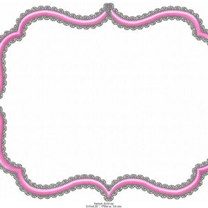 Fancy Decorative Rectangle Applique Embroidery Design Monogram Font ...