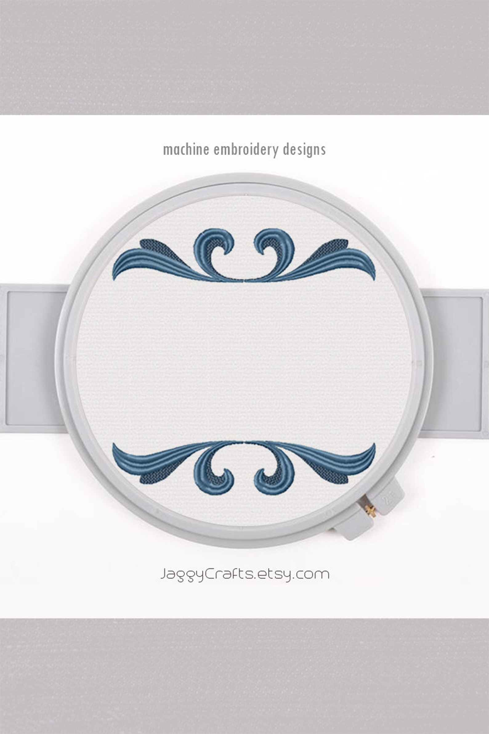 Decorative Royal Brocade Frame Embroidery Design Monogram | Etsy