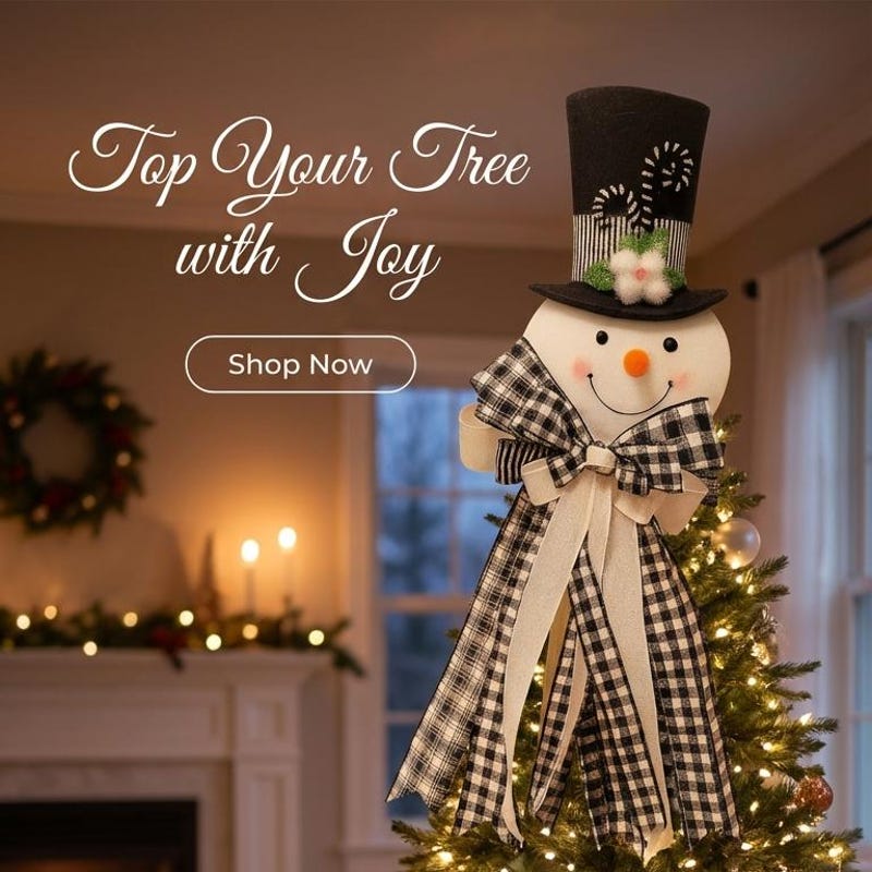 Snowman Tree Topper - Etsy