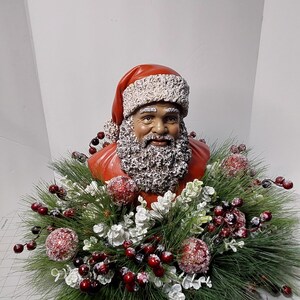 African American Santa Claus Bust Centerpiece - Etsy