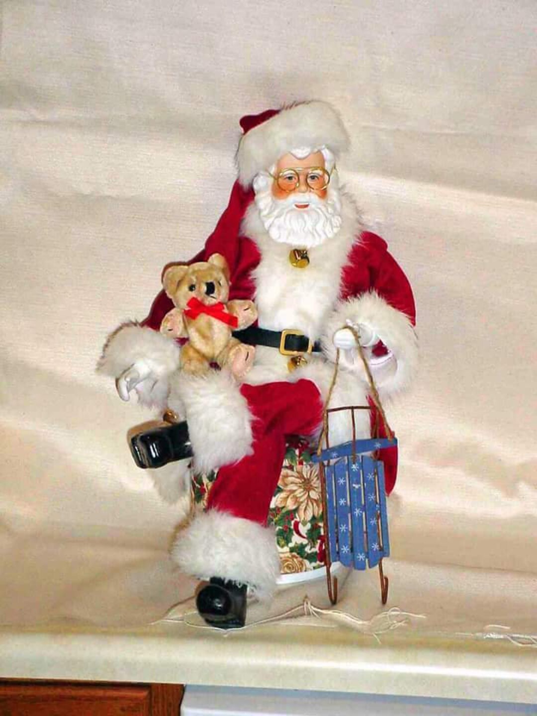 Custom Santa Claus, Porcelain Head and Hands, 20", Christmas Decoration ...