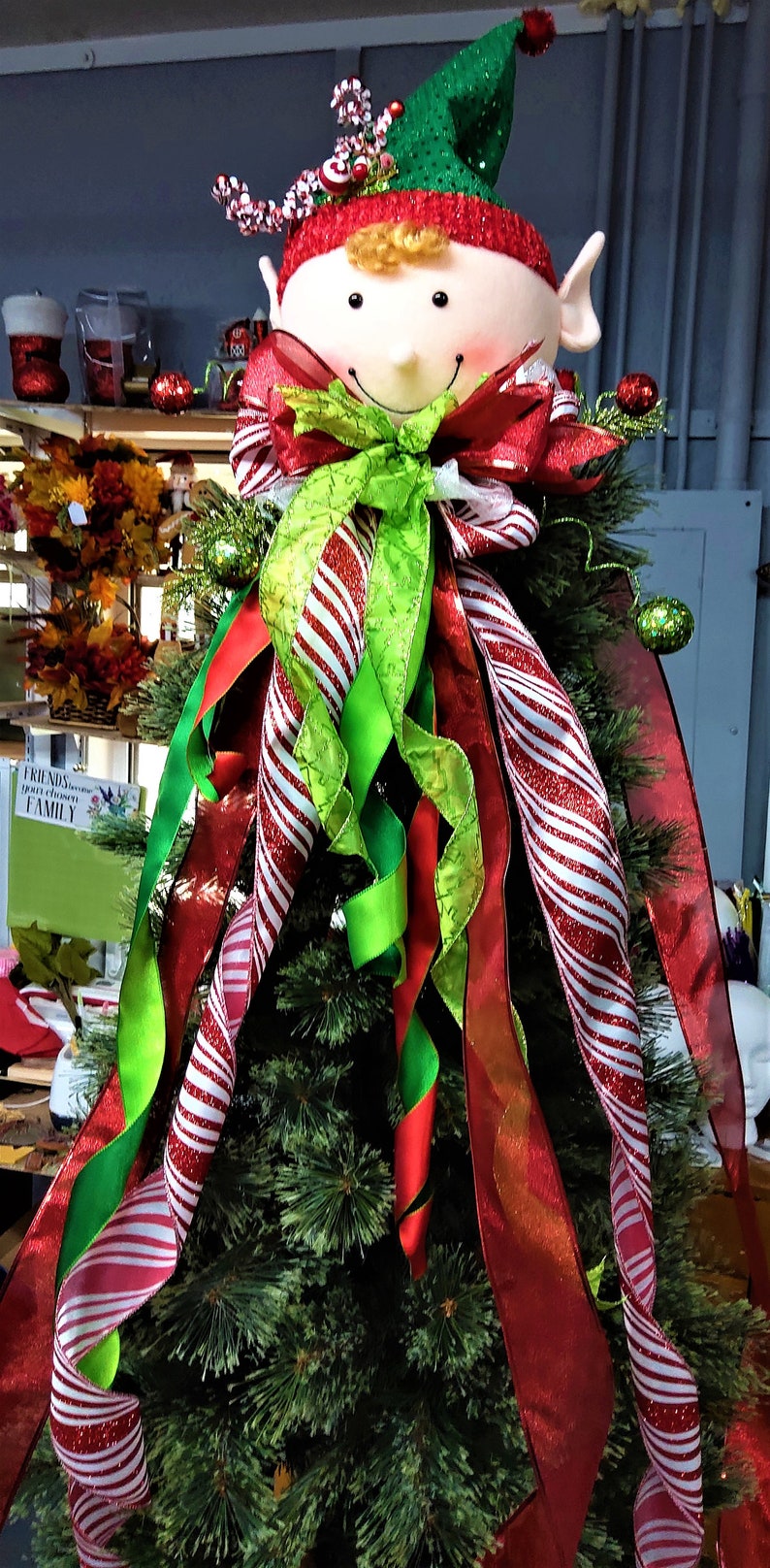 BEST SELLER Elf Head Tree Topper Christmas Tree Topper - Etsy