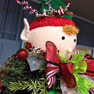 BEST SELLER Elf Head Tree Topper, Christmas Tree Toppergreat Gift - Etsy