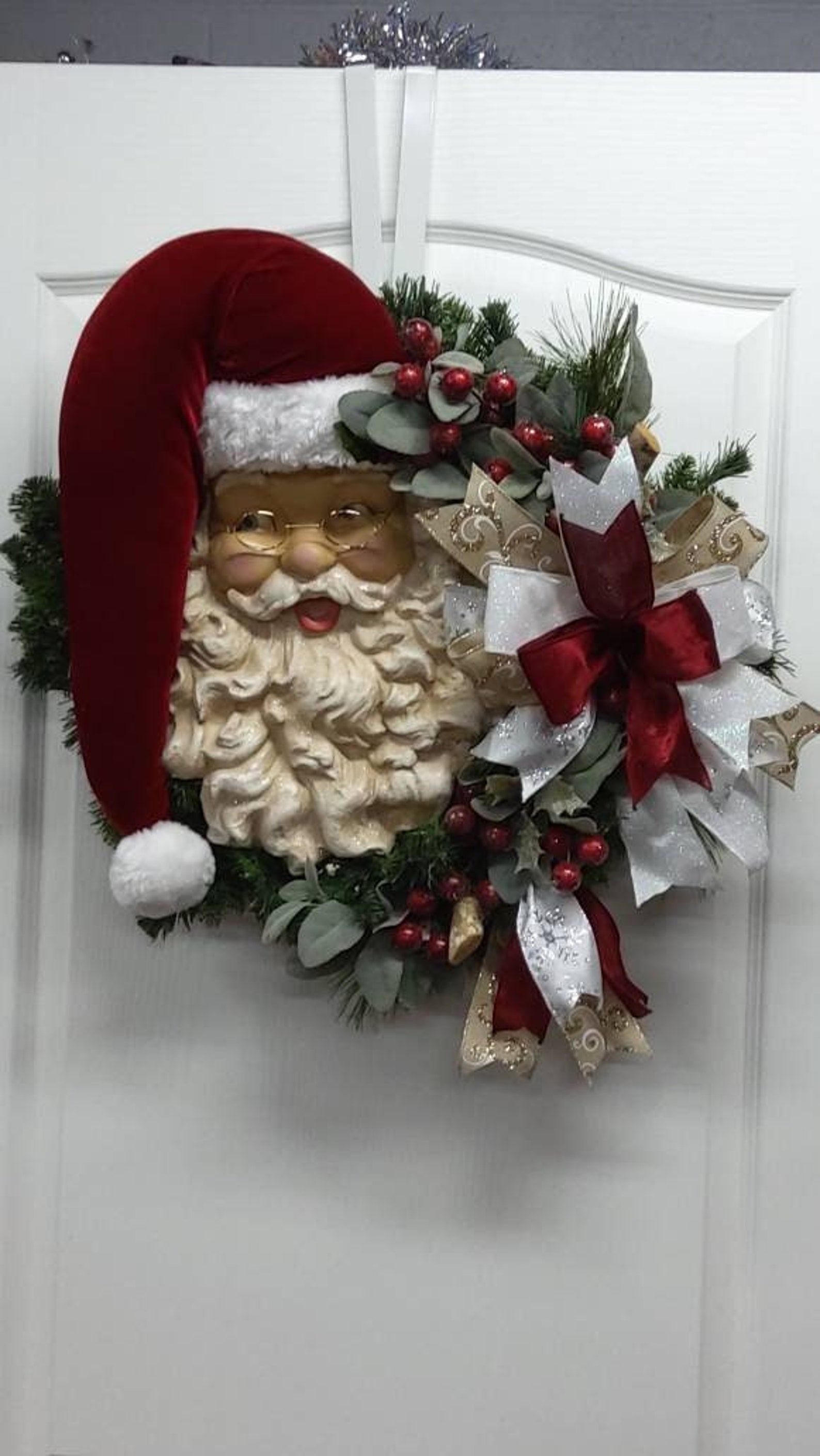 BEST SELLER Santa Wreath Santa Face Christmas Wreath - Etsy