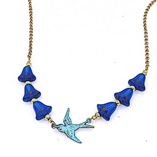 Bluebird Locket Bluebird Necklace Bluebird Art. Bird - Etsy