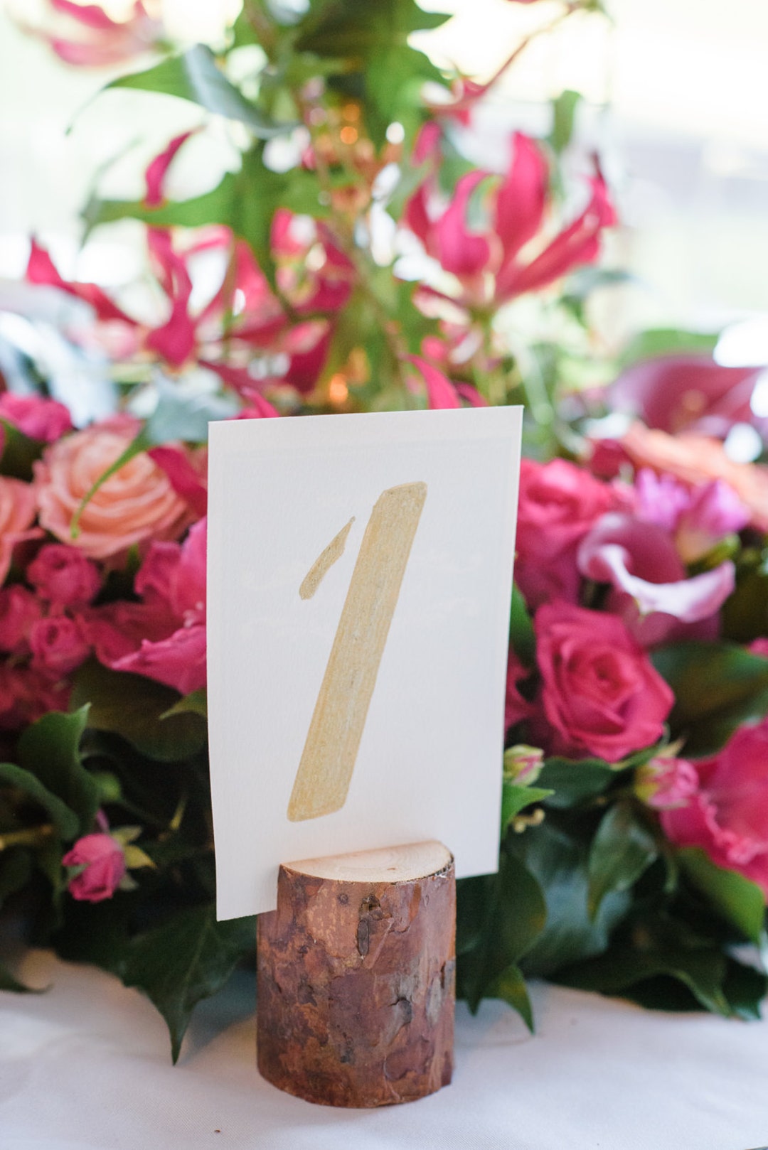 Rustic Table Number Holders Set of 12 Made From Pine Branch, Menu Photo ...
