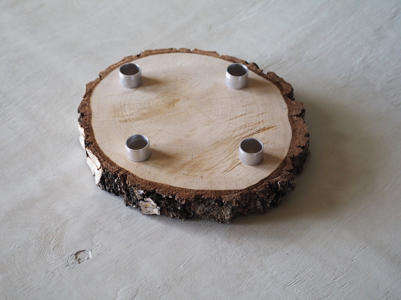 Advent Candle Holder DIY Advent Wreath Stand Birch Slab - Etsy