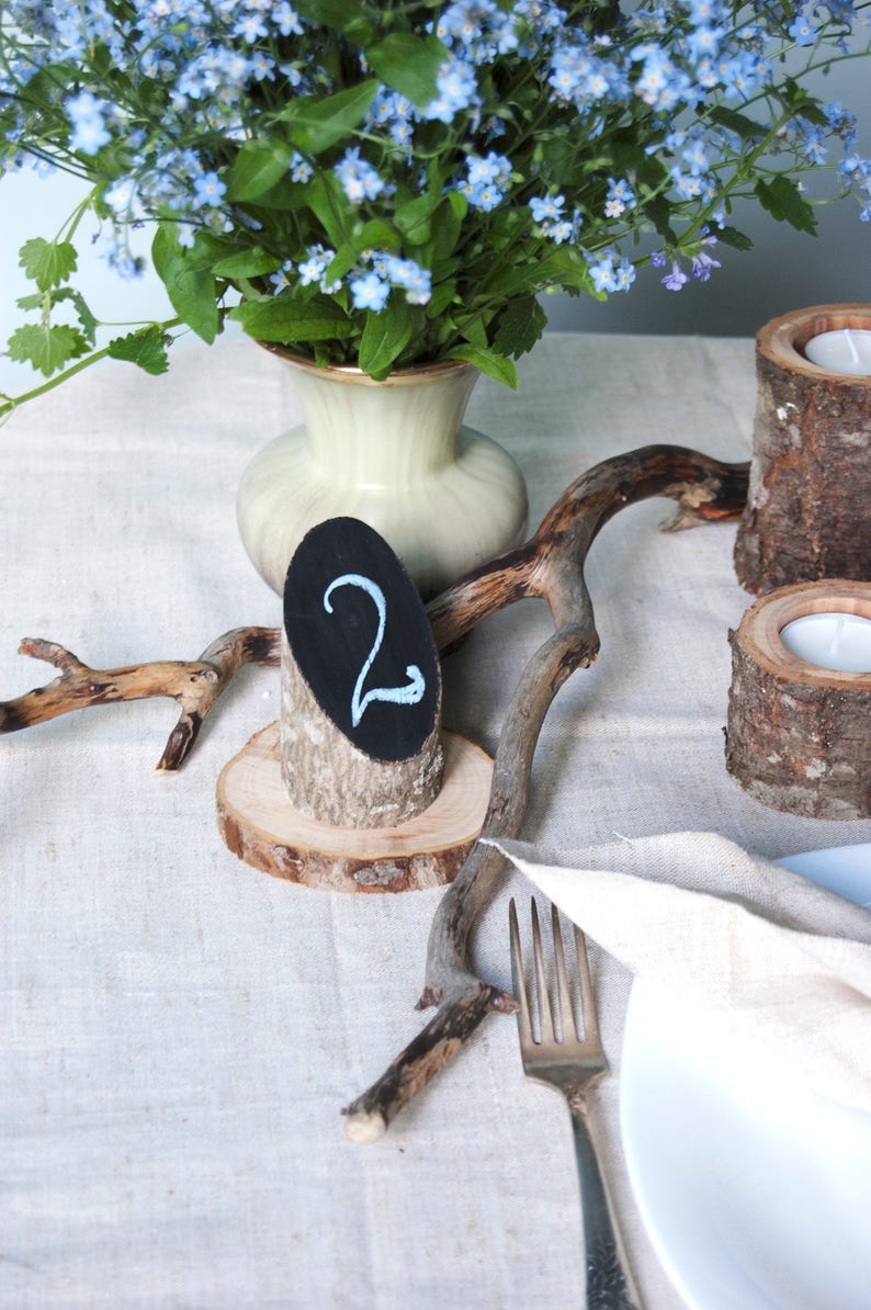 Chalkboard Wooden Table Numbers Rustic Wedding Signs Country | Etsy