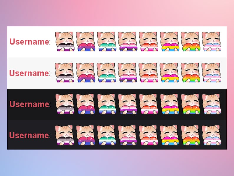 8 Pride Flag Cats for Twitch / Youtube / Discord / Streaming / Ready to ...