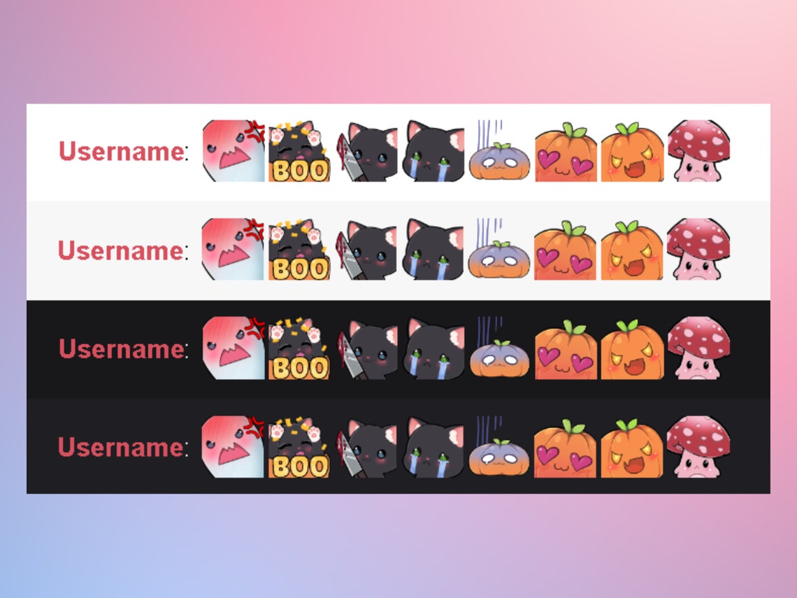 Halloween Fall Themed EMOTES for Twitch / Youtube / Discord / Streaming ...