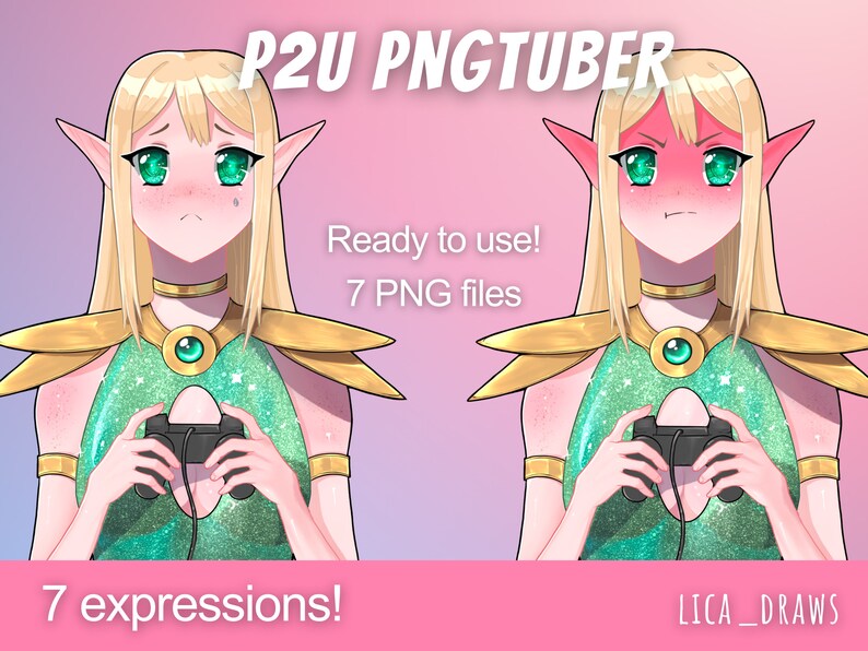 Blonde Elf PNG Tuber for Twitch / Youtube / Tiktok / Streaming / Ready ...
