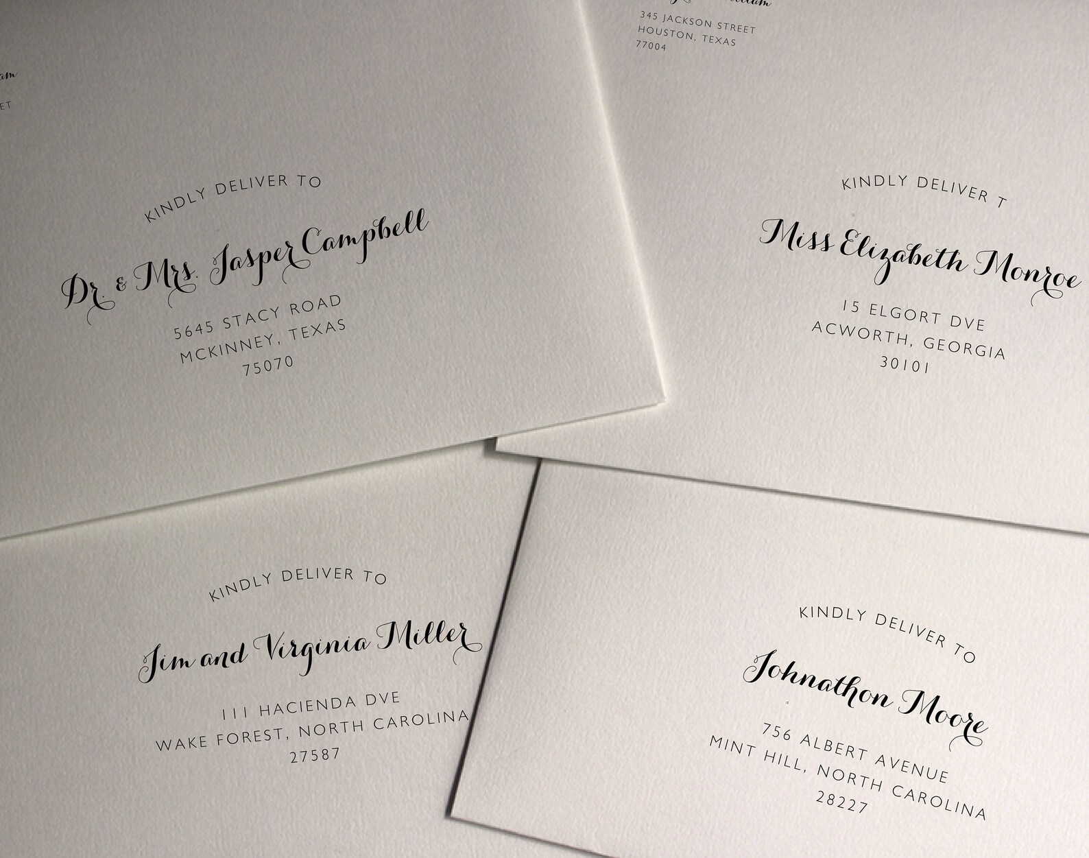 Digital Calligraphy Envelope Template Address and Return | Etsy