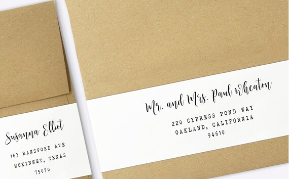 Wrap Around Labels Printable Address Labels Studio Nellcote | Etsy