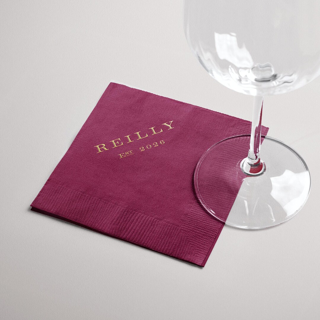 GILDED AGE | Gold Foil Vintage Cocktail Napkins, Foil Stamped Beverage ...