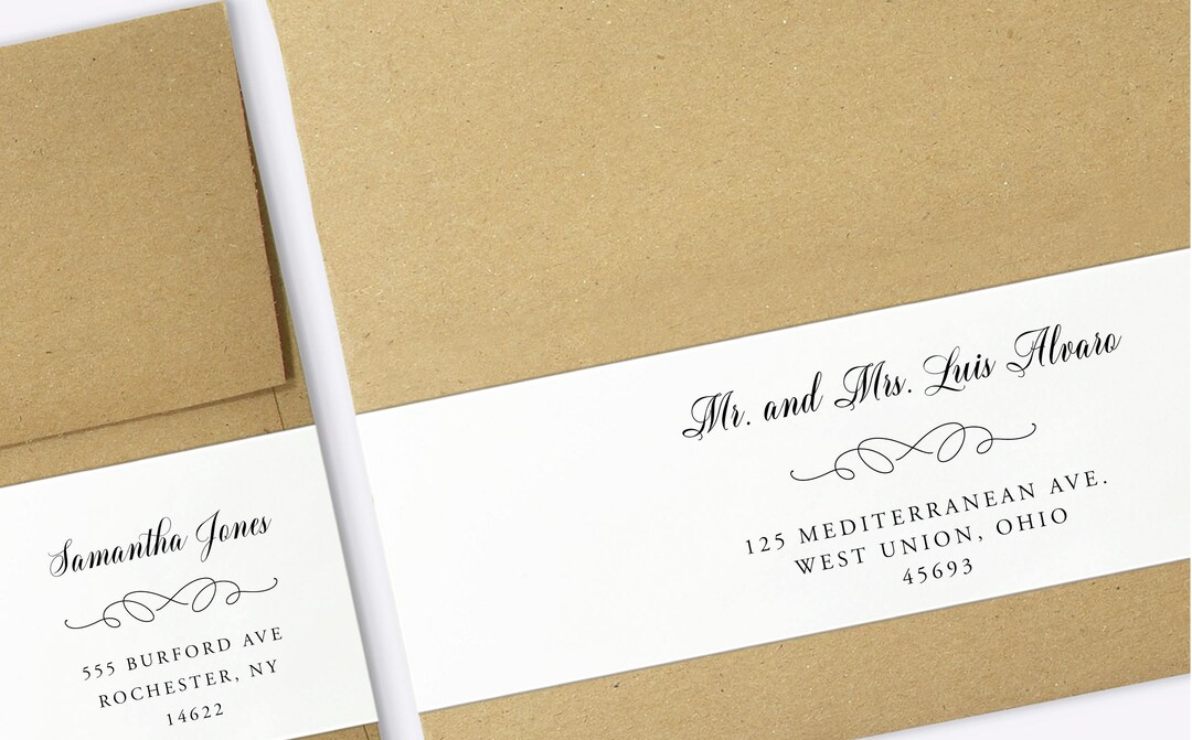 Envelope Wrap Labels Printable Wraparound Labels Studio - Etsy