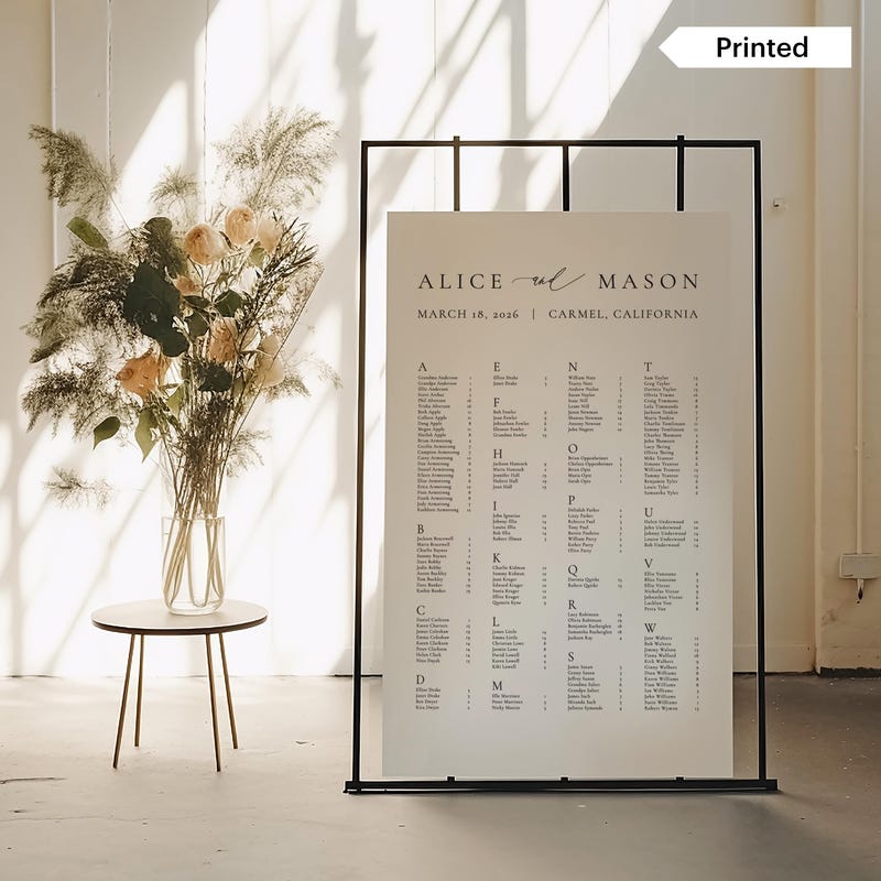 Seating Chart Frame - Etsy