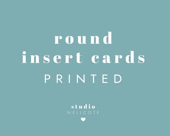Printed Round QR Code Insert Card Circular Enclosure Circle - Etsy