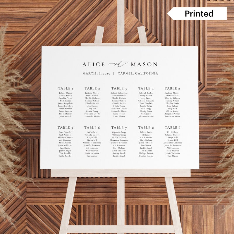 Seating Chart Frame - Etsy