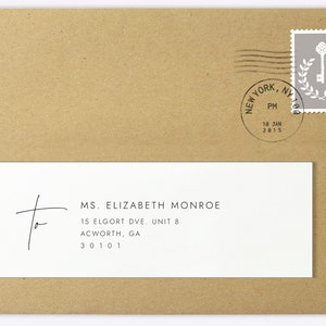 Modern Minimalist Wrap Around Address Labels Printable Wraparound ...