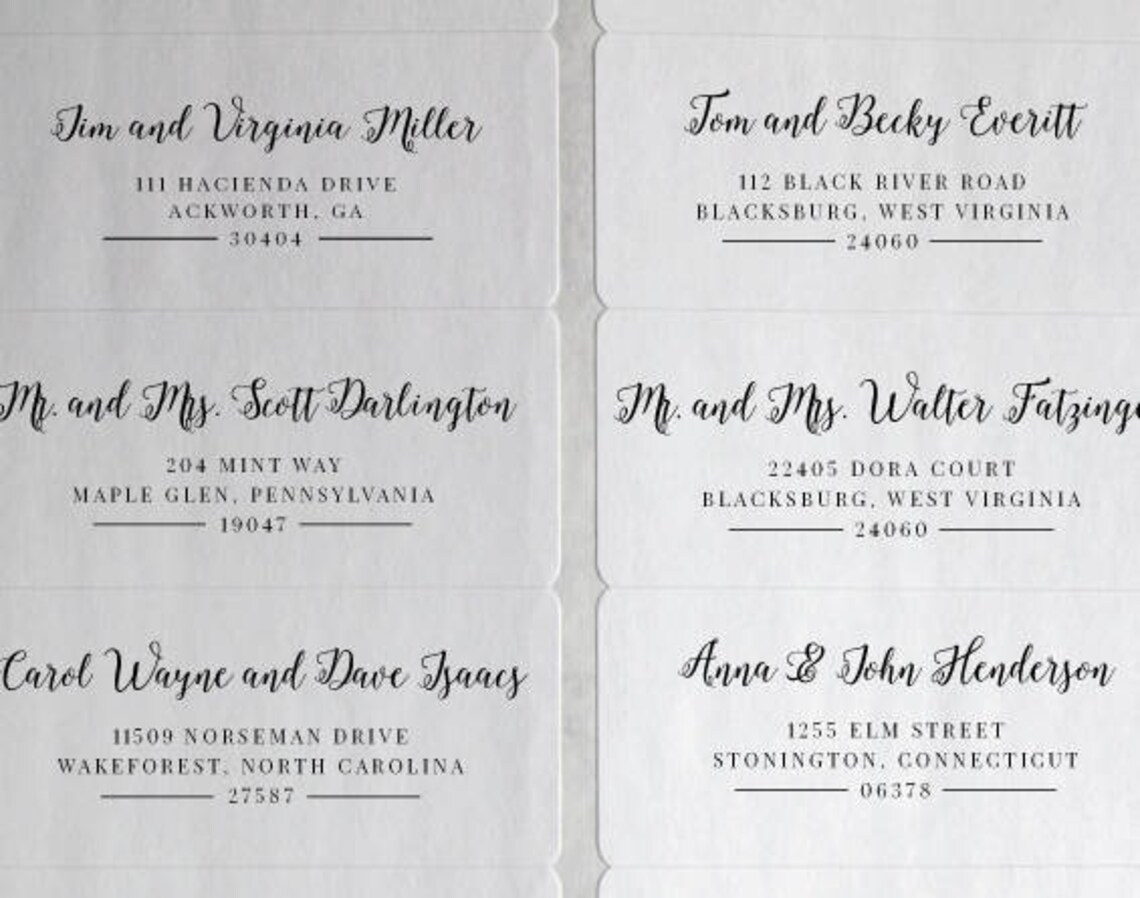 Envelope Template-printable Envelope Addressing-wedding Templates-guest ...