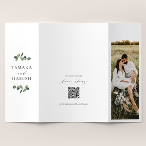 EUCALYPTUS | Printed Gatefold Wedding Invitation, Greenery Folded ...