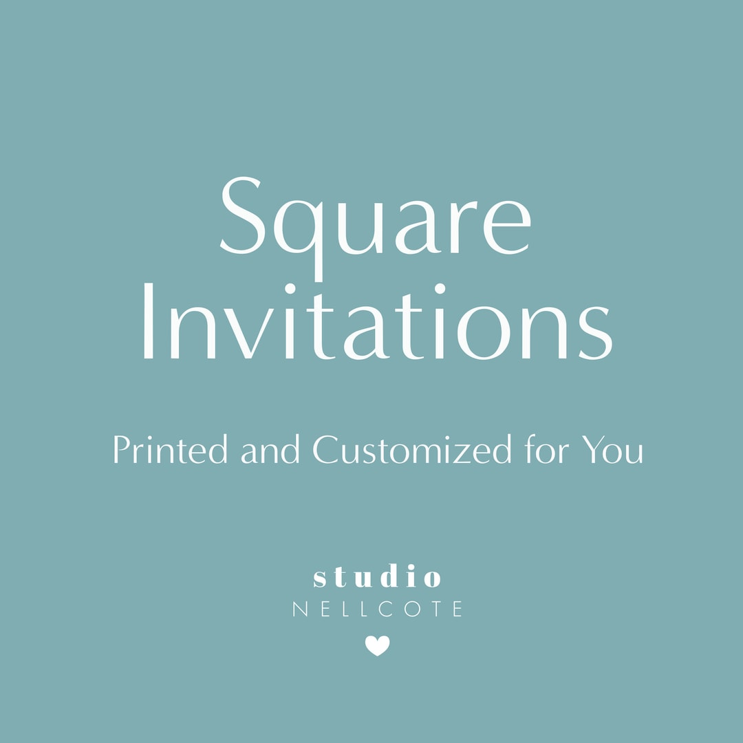 Printed Square Wedding Invitation, Photo Invite, Print and Ship ...