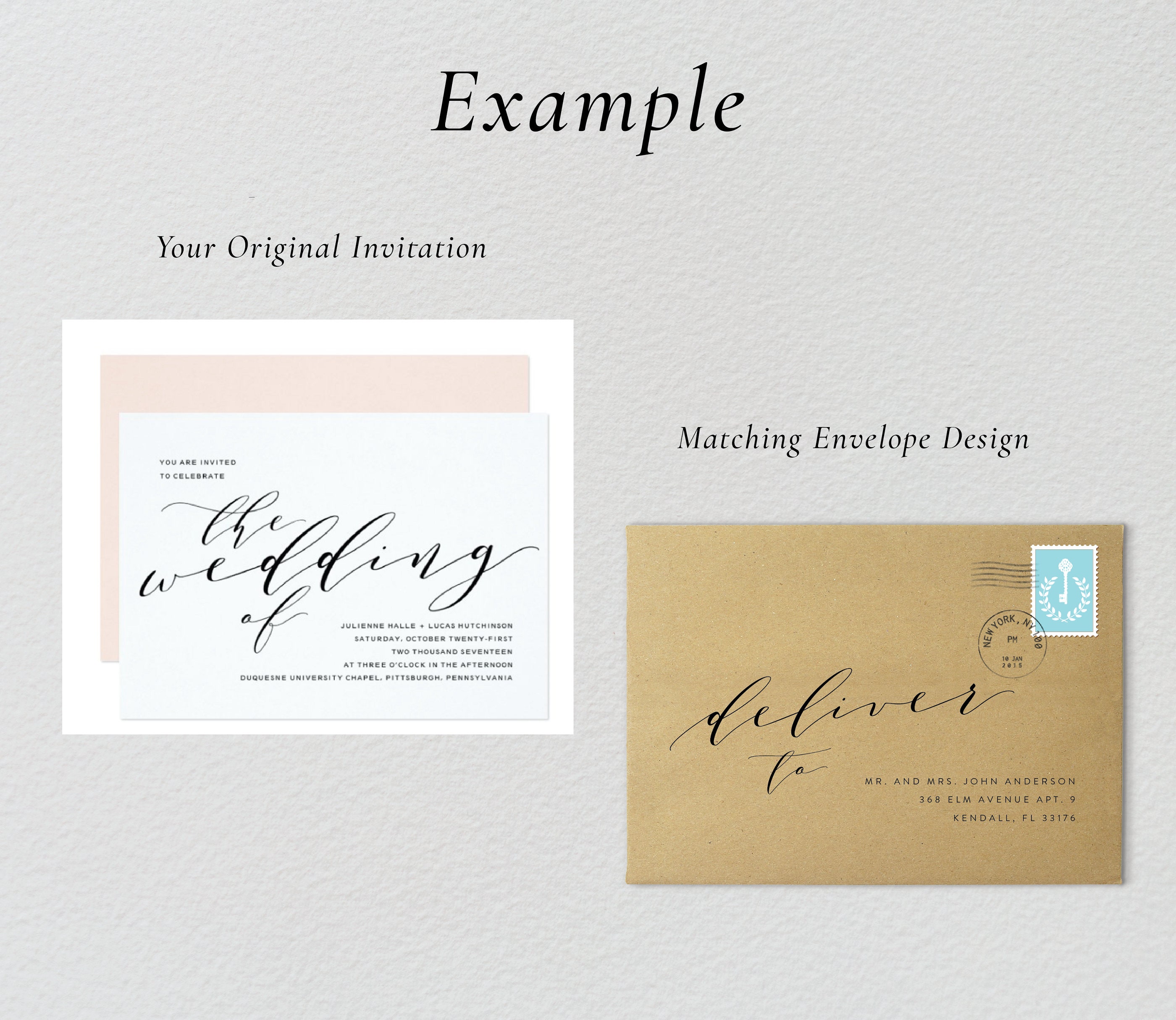 Match My Invitation Custom Envelope Addressing to Match Your - Etsy