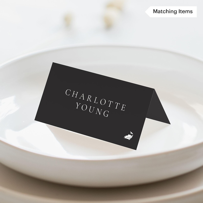 BESOTTED | Printed Black Gatefold Wedding Invitation, Double Door White ...