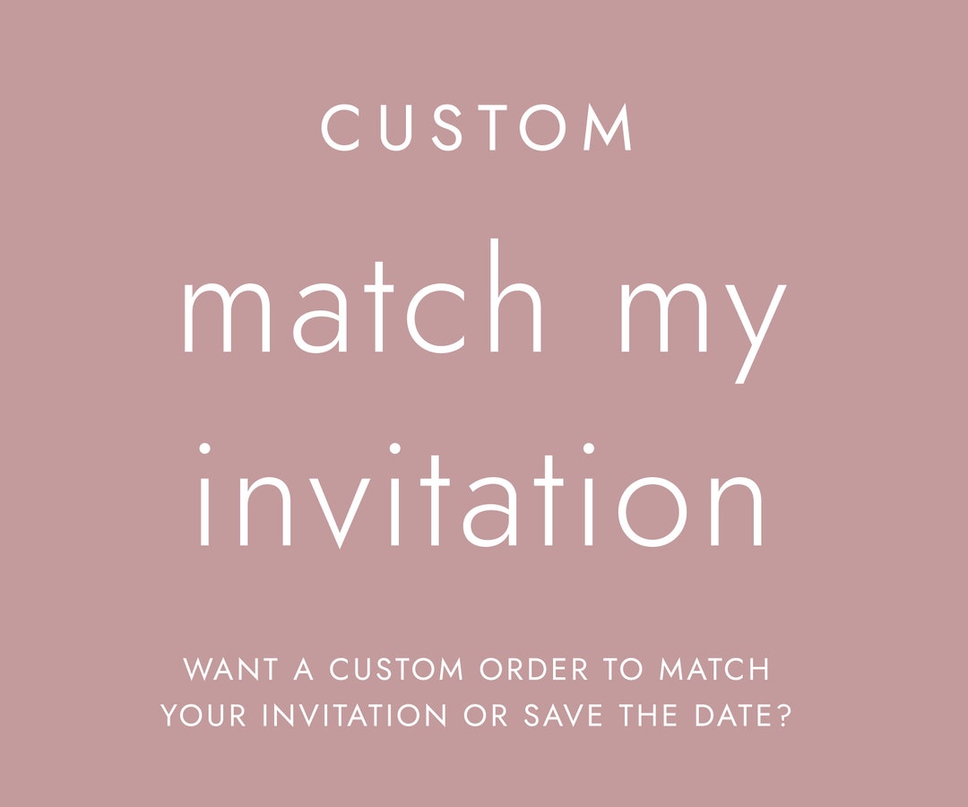 Match My Invitation - Custom Envelope Addressing to Match Your ...