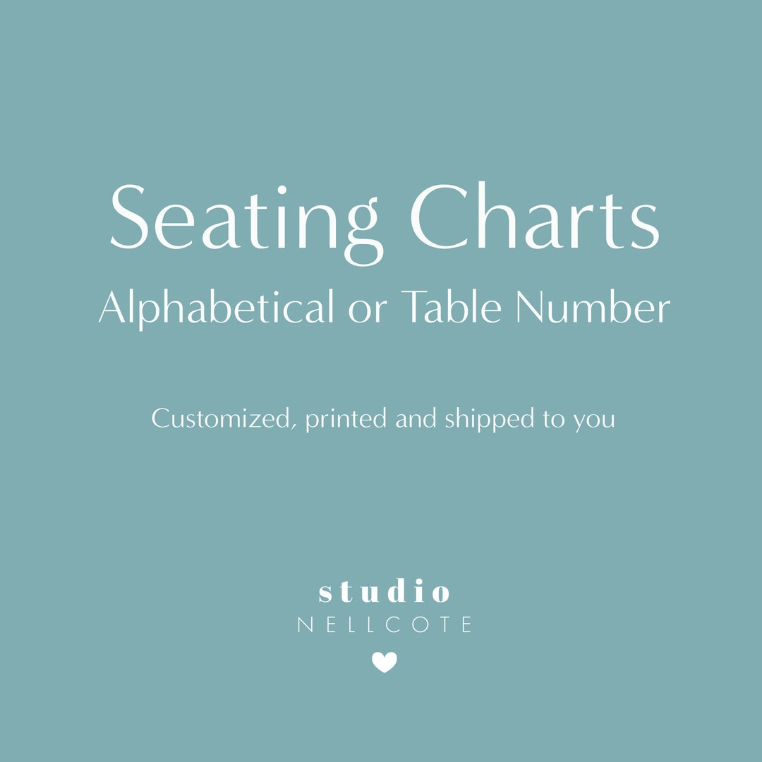 Seating Charts - Customized and Printed Alphabetical Seating Chart, by ...