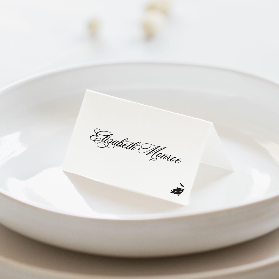 MULHOLLAND | Printed Place Cards, Vintage LA Wedding Name Cards ...
