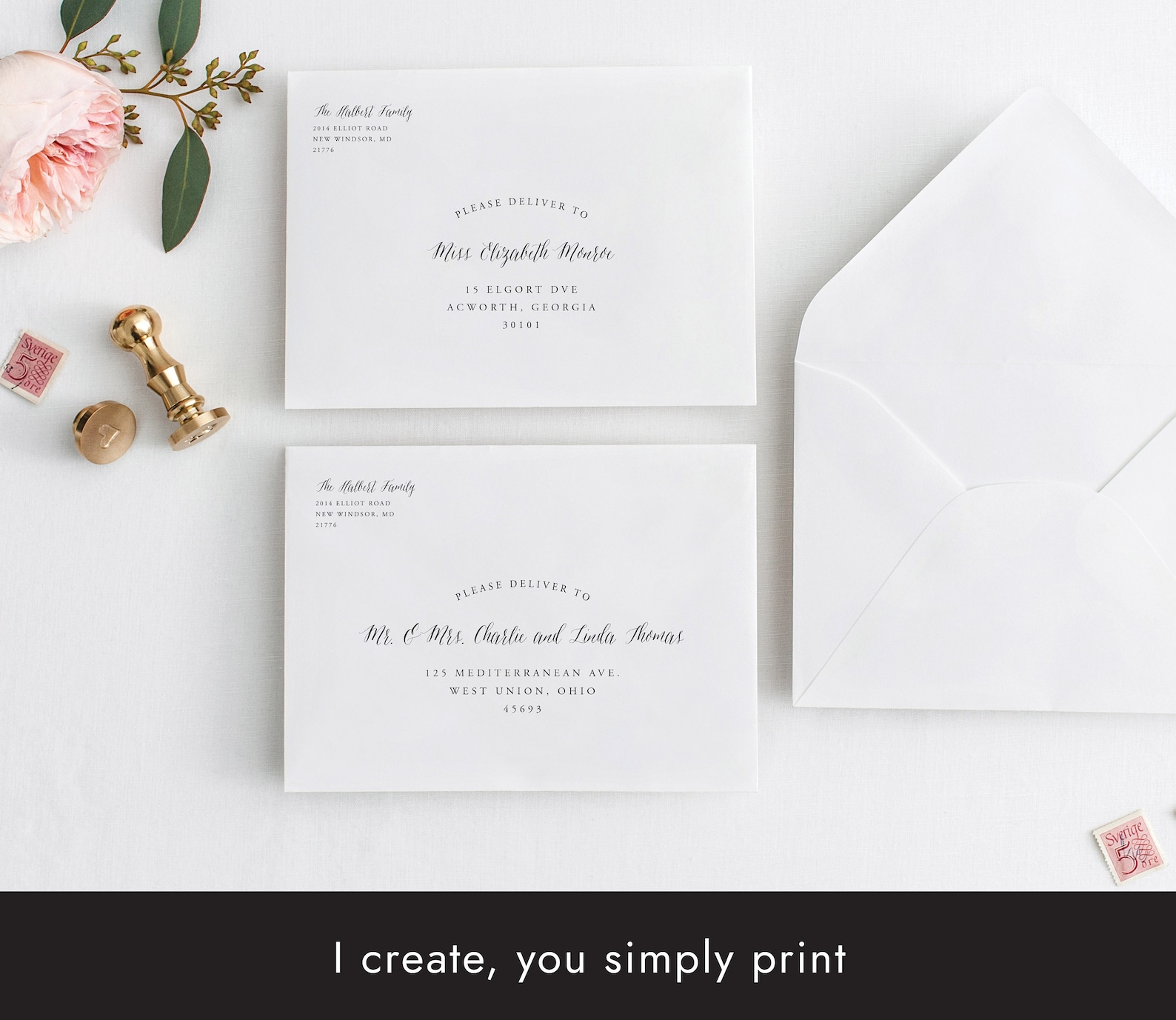 Envelope Template-address Template-printable Custom - Etsy