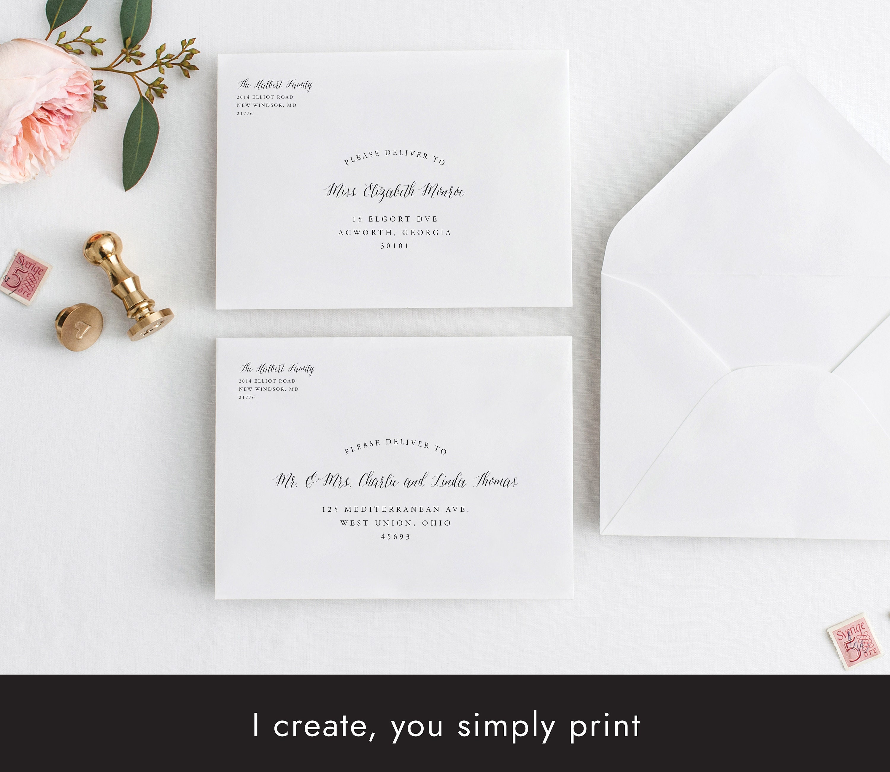 Envelope Template-address Template-printable Custom - Etsy