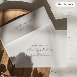 MODERN LUXE | Printed Tri-fold Wedding Program, Minimalist Folded ...