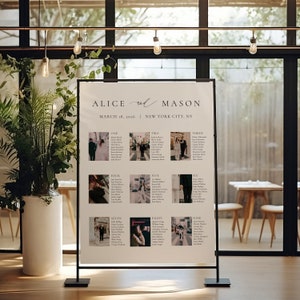 CLASSIC MINIMALIST | Photo Seating Chart, Images Table Plan, Customized ...