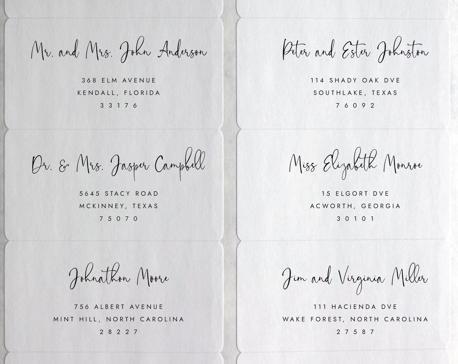 Calligraphy Wedding Envelopes-envelope Template-printable - Etsy